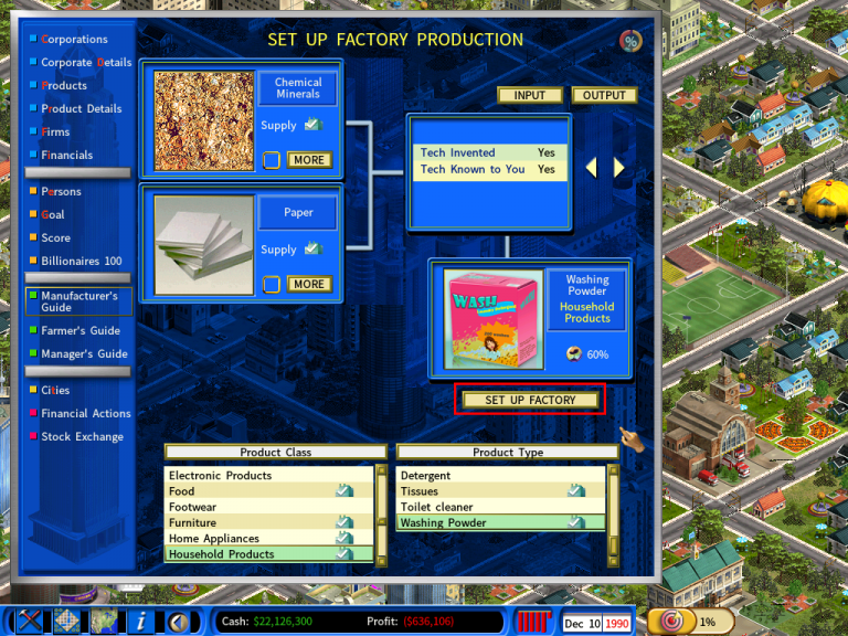 Auto Setup Factory Production - Capitalism Lab