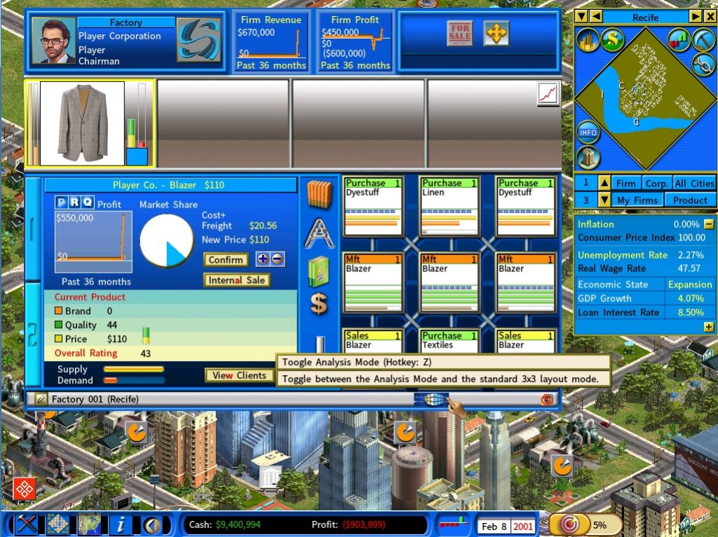 Analysis Mode For Factories - Capitalism Lab