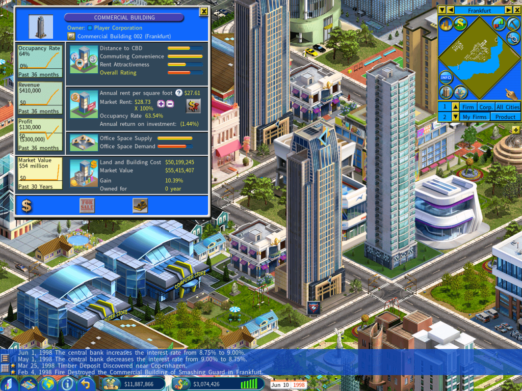 Real estate simulation in Capitalism Lab - World's #1 business simulator